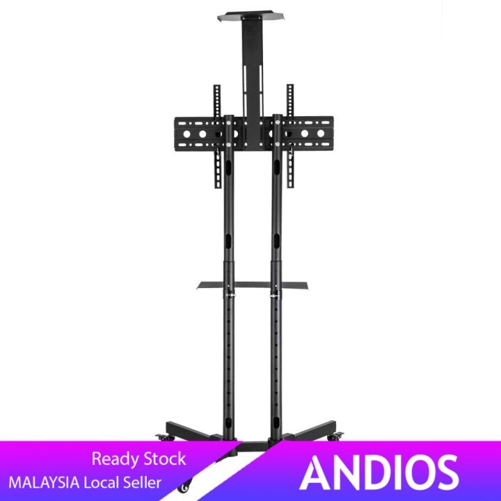 TV Stand Bracket Trolley Cart Troli Holder Kaki Braket 55inch 70 inci ...