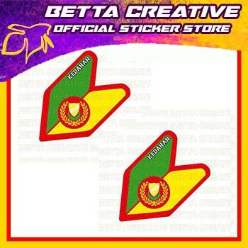 Small Stickers - JDM Kedah Kedahan Flag 2 pcs Motor / Helmet / Laptop ...