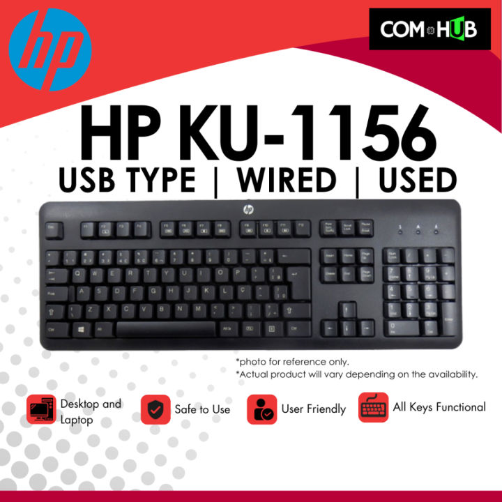 Com Hub PC | Used HP KU-1156 Keyboard Heavy Duty for PC Pisonet Laptop ...