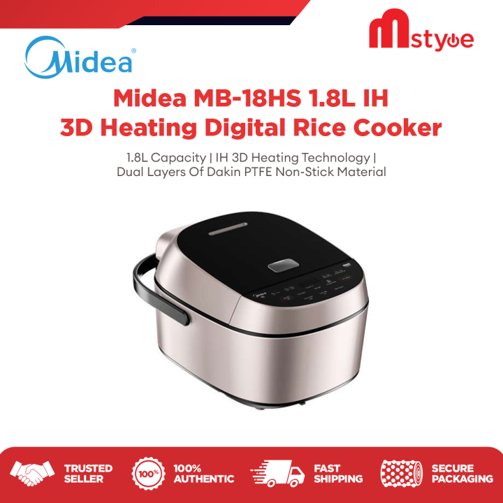Midea MB-18HS 1.8L IH 3D Heating Digital Rice Cooker | Lazada