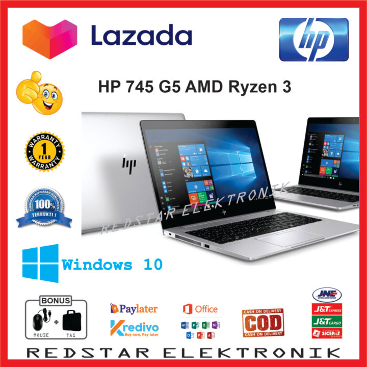 LAPTOP HP 745 G5/6 AMD RYZEN 5 PRO KAPASITAS RAM 32GB/1TB SSD FREE TAS+MOUSE [BERGARANSI ...