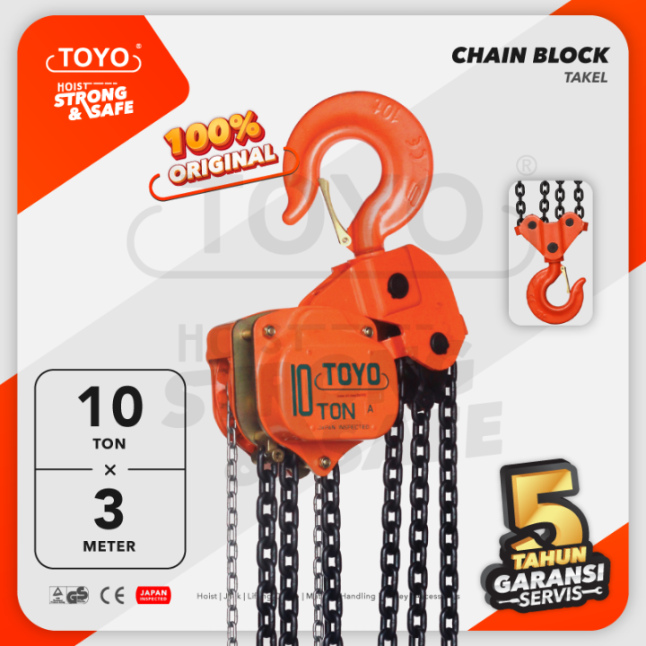 TOYO Chain Block / Takel 10 Ton x 3 Meter | Lazada Indonesia