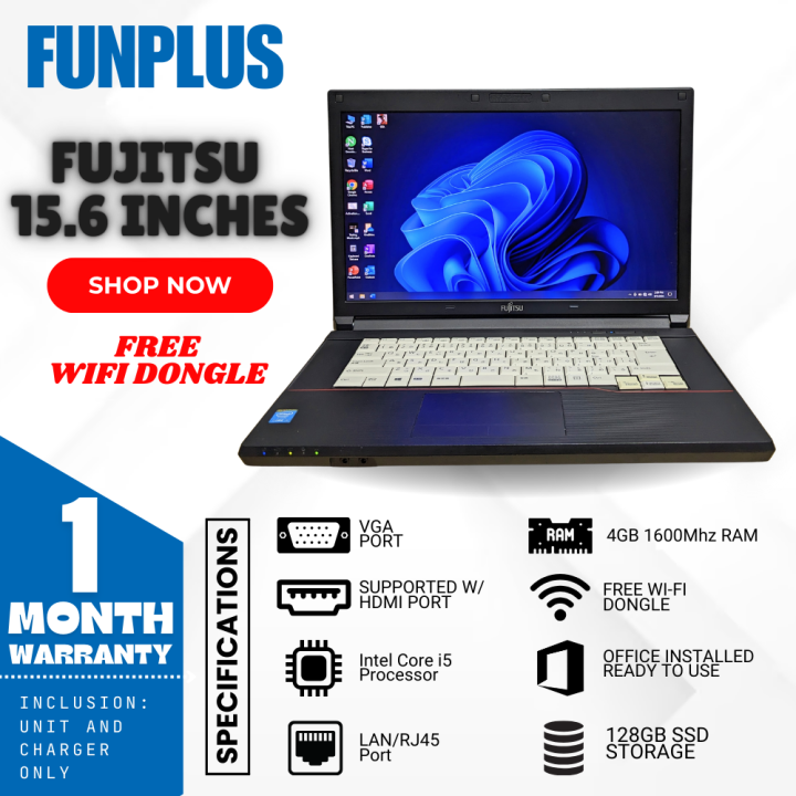 Fujitsu LifeBook A574 | 4GB RAM | CORE i5-4TH GEN | 128GB SSD STORAGE ...