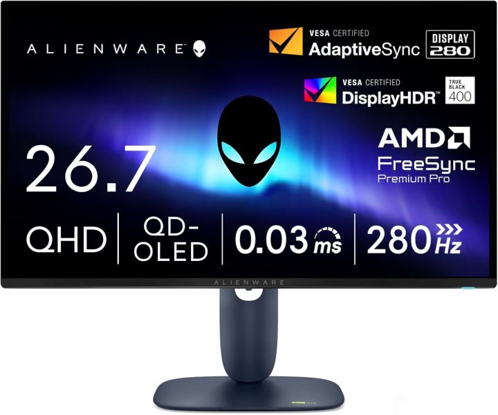 Alienware 27 Gaming Monitor - AW2725D, QHD (2560x1440), 280Hz, QD OLED ...