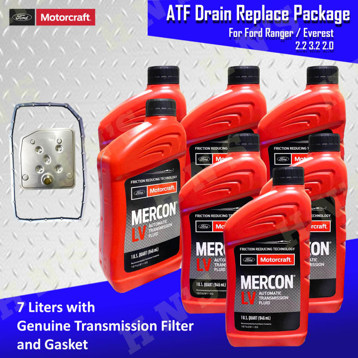 Motorcraft Mercon LV Automatic Transmission Fluid Replace Package for ...