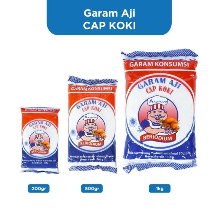 OS.F413 - GARAM AJI CAP KOKI BERYODIUM 200 GRAM | Lazada Indonesia