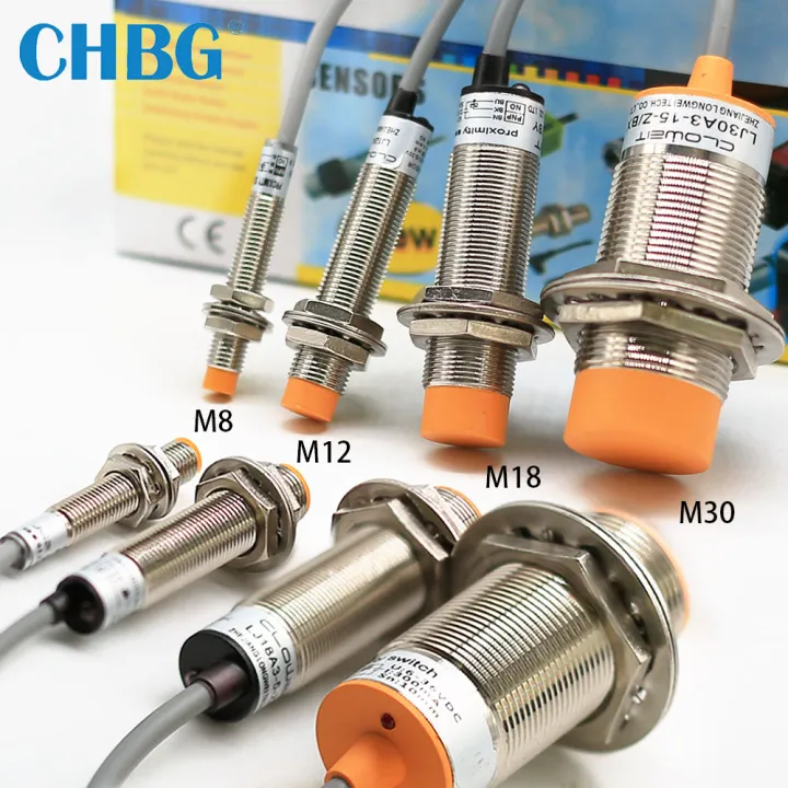 M8 M12 M18 M30 Inductive Proximity Sensor Switch Detect Metal Sensor Switches 12v Dc 220v Ac Npn ...