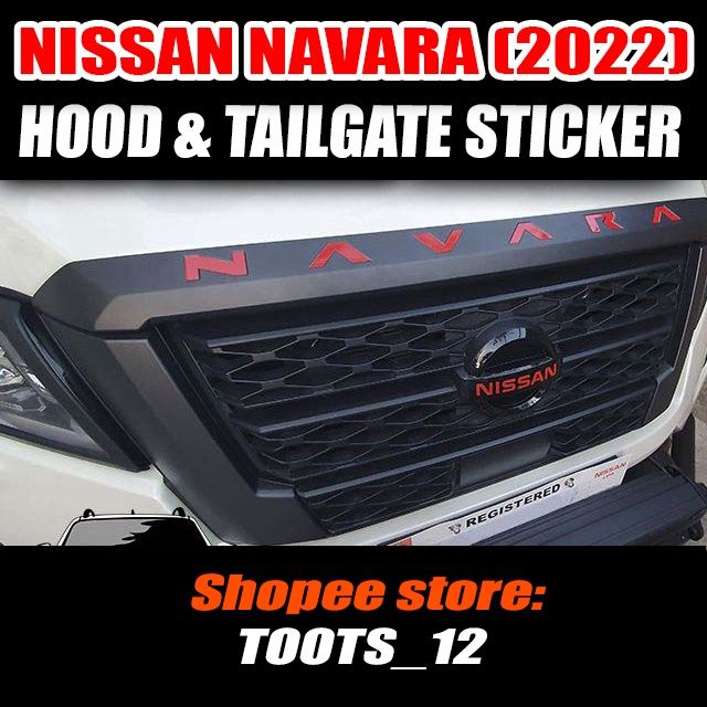【COD】 NISSAN NAVARA HOOD TAILGATE STICKER | NAVARA 2021-2022 | Lazada PH