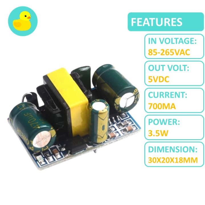 5V 700mA 3.5W AC-DC Step Down Buck Converter Power Supply Module | Lazada