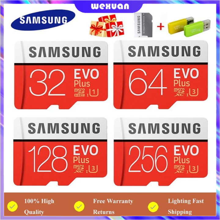 SAMSUNG Evo Plus Memory Card 32GB/64GB/128GB/256GB/512GB Micro SDXC C10 ...