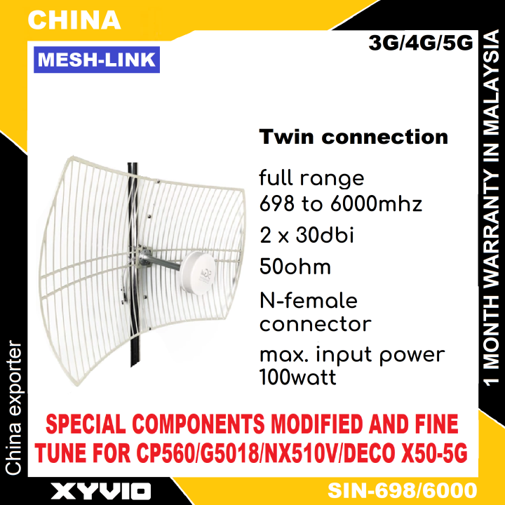 MODIFIED Parabolic antenna Malaysia 5G signal 698MHz-6000MHz for grid ...