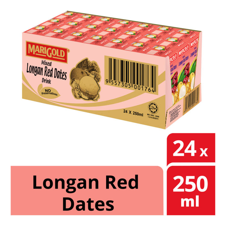 MARIGOLD Longan Red Dates / Kurma Merah [Milk Booster] 1 Carton ( 24 x ...