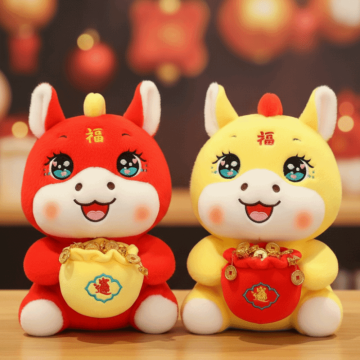 TURHA Good Luck 2026 Horse Plush Doll Cute Mascot Dolls Stuffed Horse ...