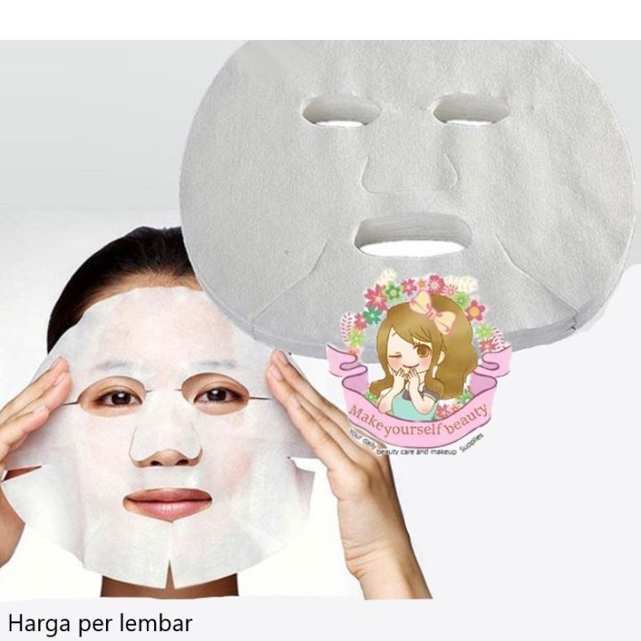 masker topeng lembaran microfiber fibronin sheet mask mentahan pre ...