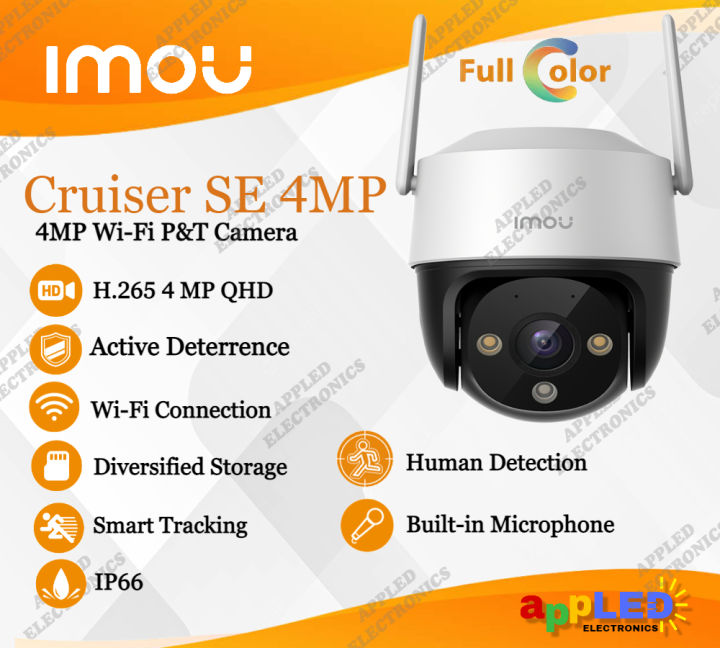 Imou Cruiser SE 4MP PT Wi-Fi Camera with Smart Color Night Vision, AI ...