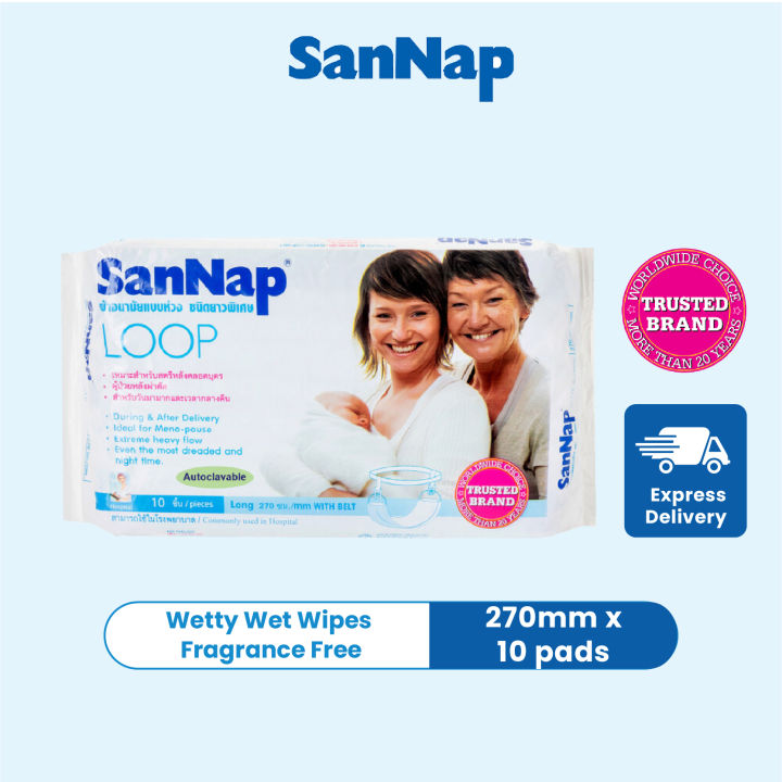SanNap Sanitary Napkin Panty Liners Hospital Use Maternity Loop ...