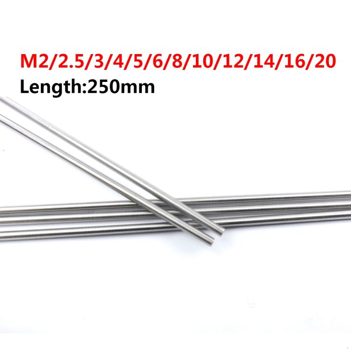 M3 M4 M5 M6 M8 M10 M12 M14 M16 M20 Threaded Rod Full-Thread Bar DIN975 304 Stainless Steel ...