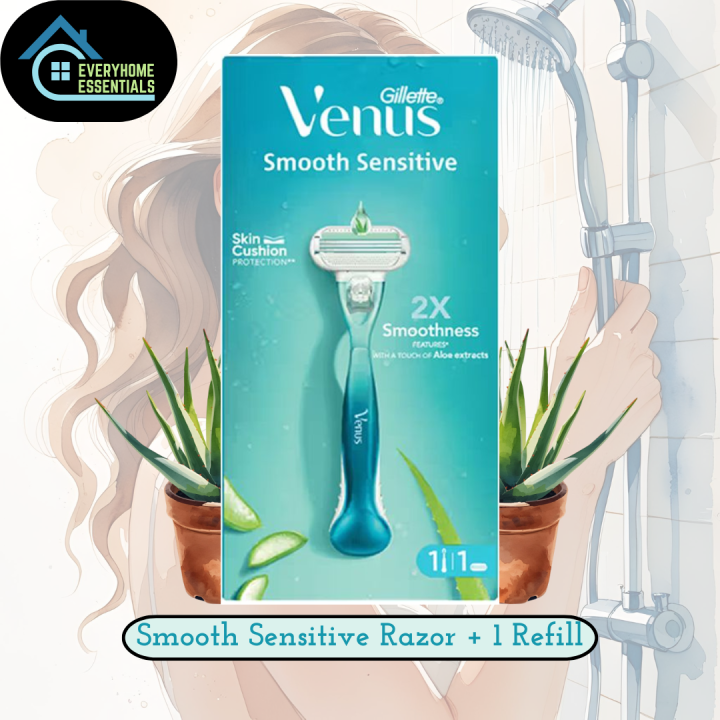 GILLETTE VENUS Smooth Sensitive Razor & 2/4s Refill | Lazada Singapore
