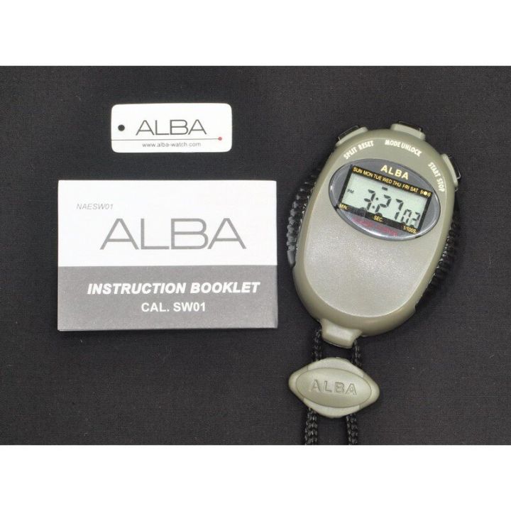 ALBA Stopwatch SW-01 Original (SW01) Black Color | Lazada