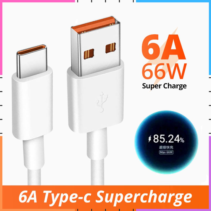 【Ready Stock】1M/1.5M/2M 66W 6A USB Type C Fast Charger Cord Huawei ...