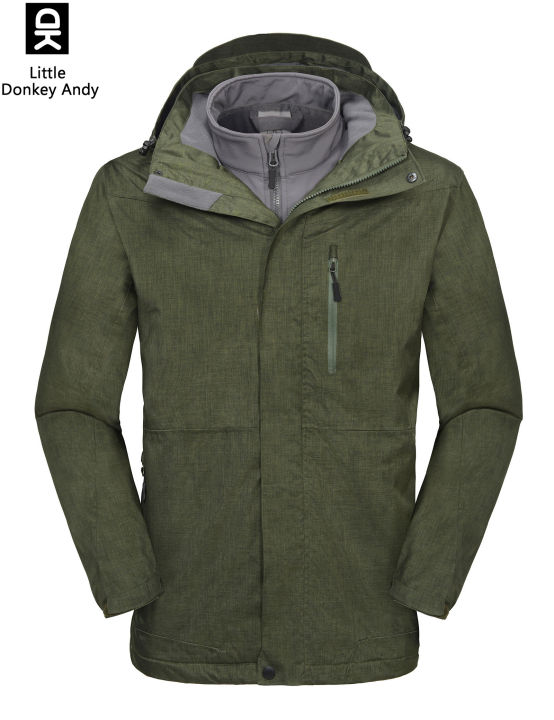 Little Donkey Andy Men's waterproof and warm zipper jacket outdoor soft ...
