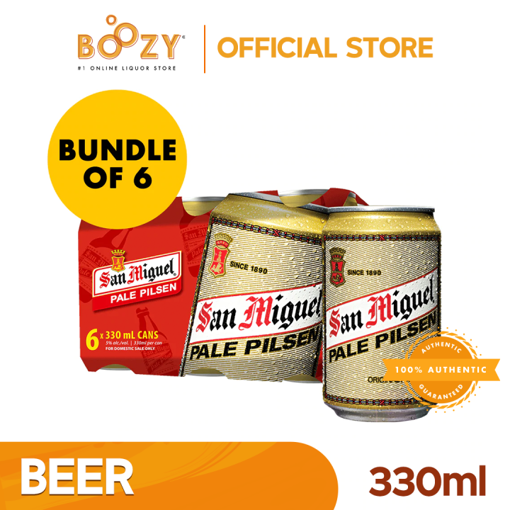 San Miguel Pale Pilsen Beer 330ml Can 6-Pack | Lazada PH
