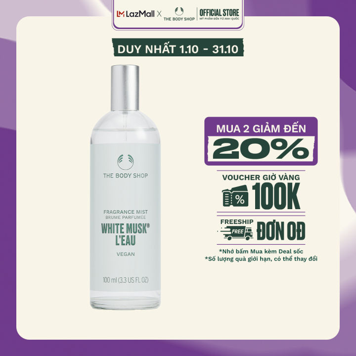 Xịt Thơm Toàn Thân White Musk L'Eau Fragrance Mist 100ml The Body Shop | Lazada.vn