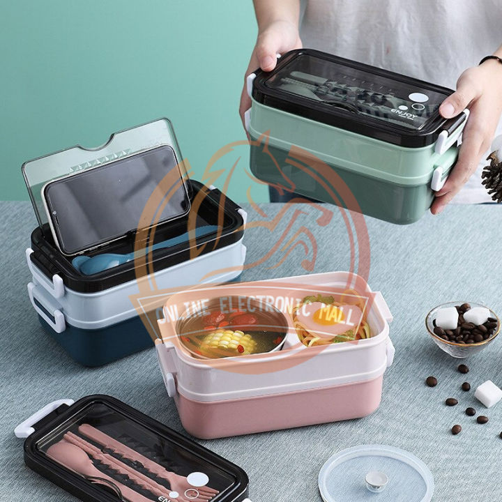 BZ Double-layer Bento Box Leakproof Lunch Boxes | Lazada PH