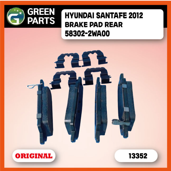 BRAKE PAD REAR FOR HYUNDAI SANTAFE MODEL 2012 (ORIGINAL ) / 58302-2WA00 ...