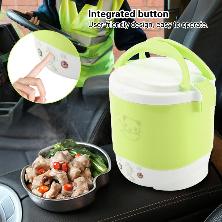 【SHIP FROM MANILA】1L Mini Rice Cooker 12V/24V Car Truck Soup Porridge ...