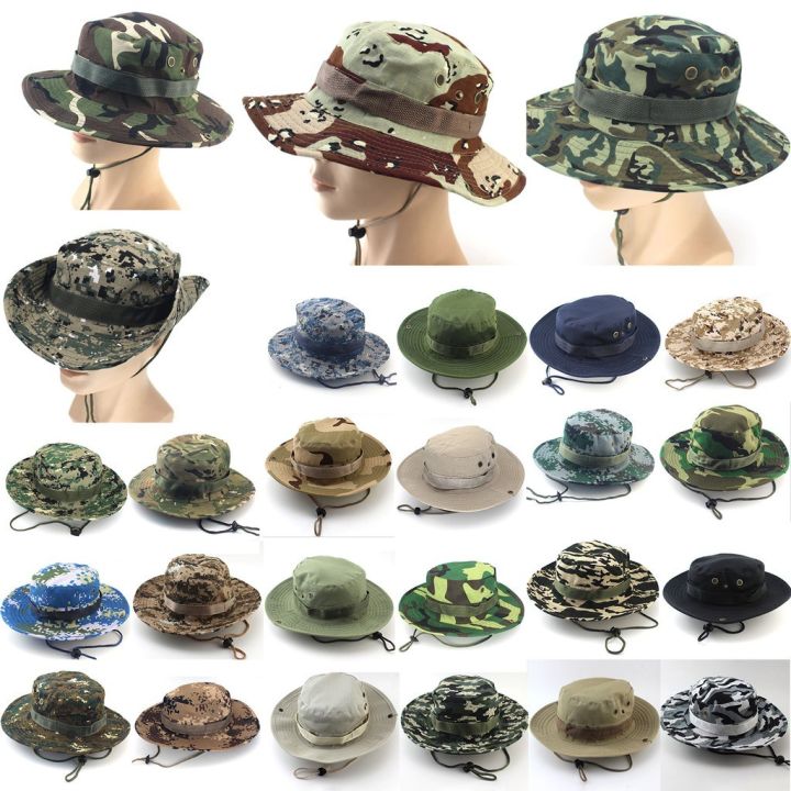 Camouflage Bucket Hat Summer Men Military Tactical Camo Boonie Hats ...