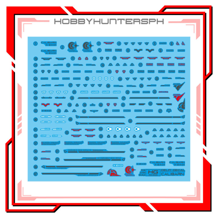 Delpi Decal HG Calibarn Waterslide Decals | Lazada PH