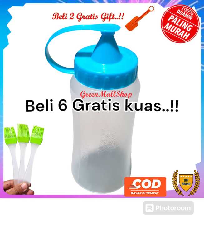 3 Pics Botol Saus Saos 500ml / Botol Sauce Mayonaise Kecap Cuka ...