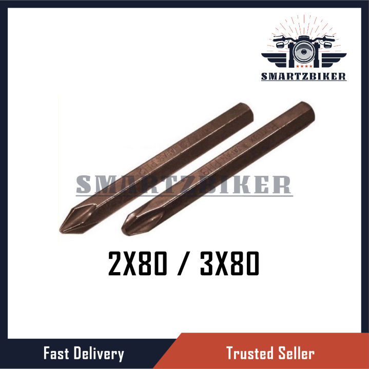 IMPACT BIT ( ) // MATA IMPACT DRIVER POWER BIT 2X80 / 3X80 TAJAM TUMPUL ...