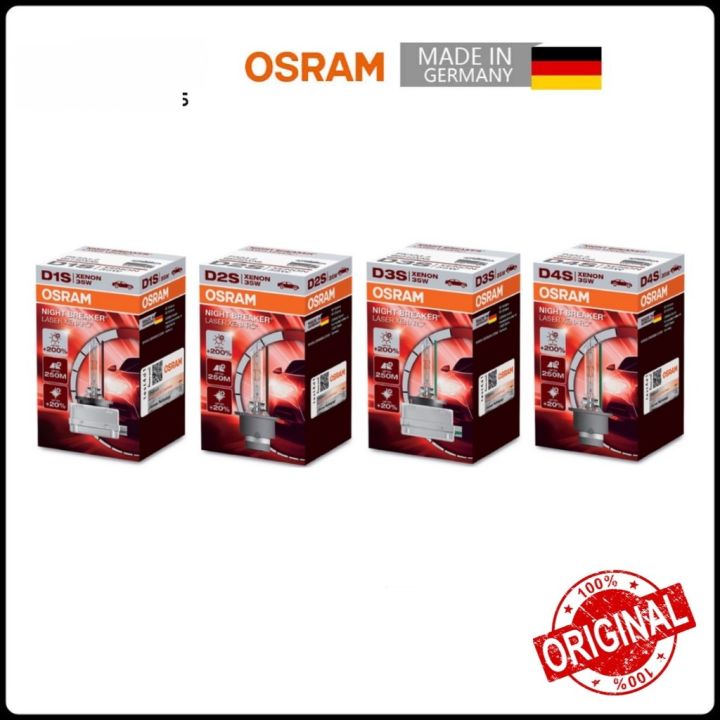 Original Osram Xenarc Night Breaker Laser HID Bulb ( D1S D2S D3S D4S ...