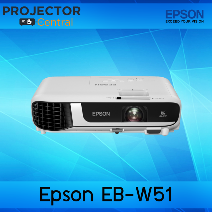 Epson EB-W51 LCD Projector 2020 Model ความสว่าง 4,000 Ansi Lumens ความละเอียด WXGA 3LCD รับ ...