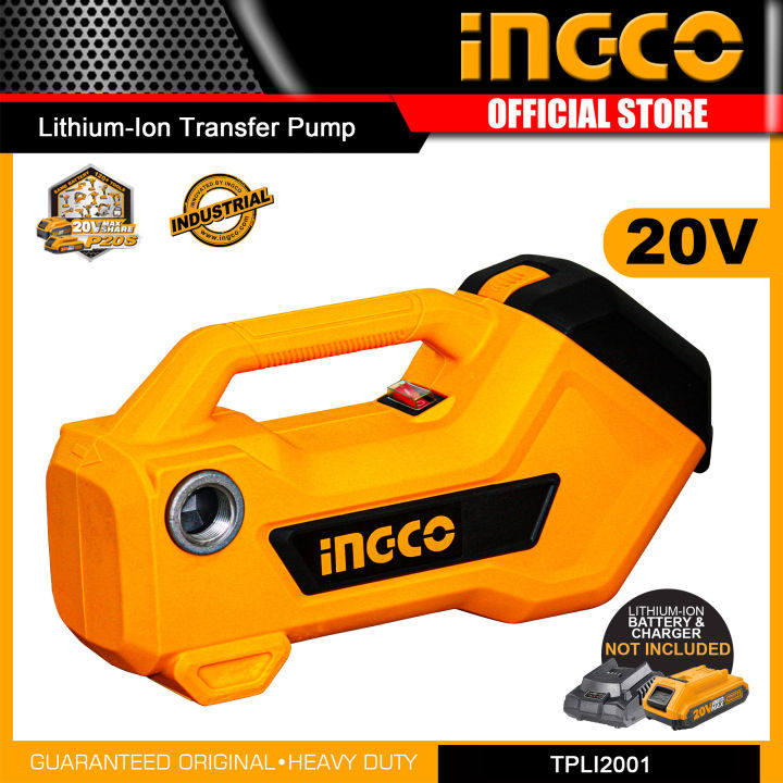 INGCO Lithium-Ion Transfer Pump Self Priming Water Transfer Pump 25M ...
