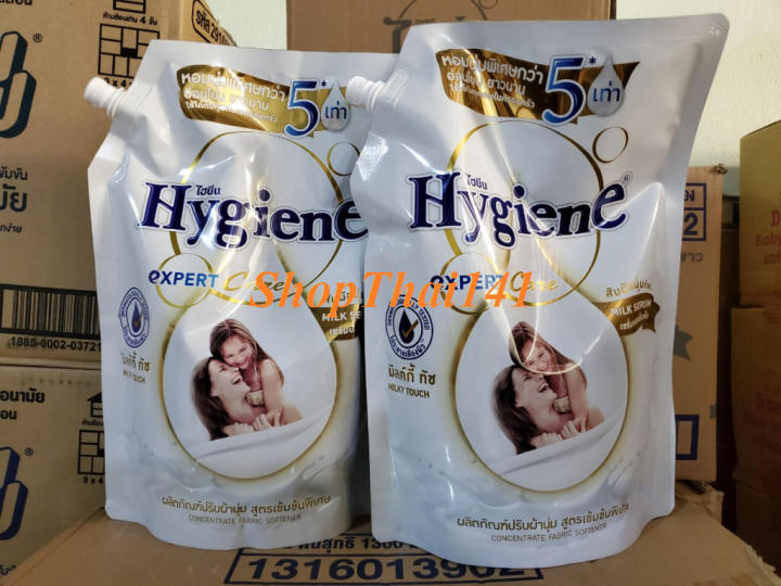 (Combo 2 gói) nước xả vải đậm đặc Hygiene màu Trắng túi 1100ml Thái lan ...