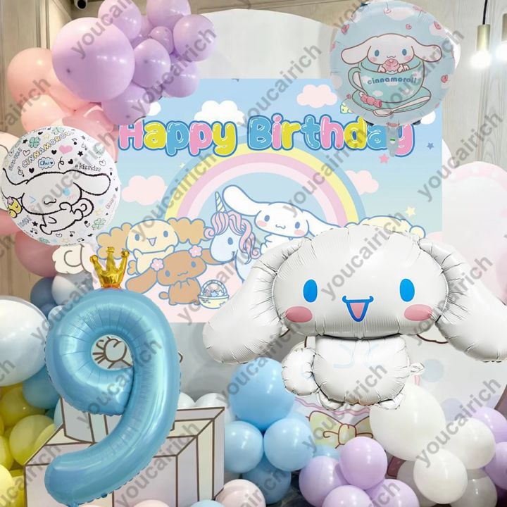 82pcs/set Sanrio Cinnamoroll Kids Happy Birthday Party Decoration ...
