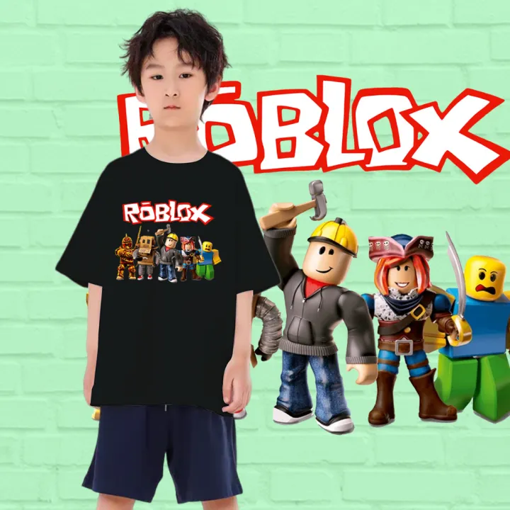 เสื้อเด็ก Roblox เสื้อเกมส์ สำหรับเด็กและผู้ใหญ่ สะดวกสบายและระบายอากาศ ...