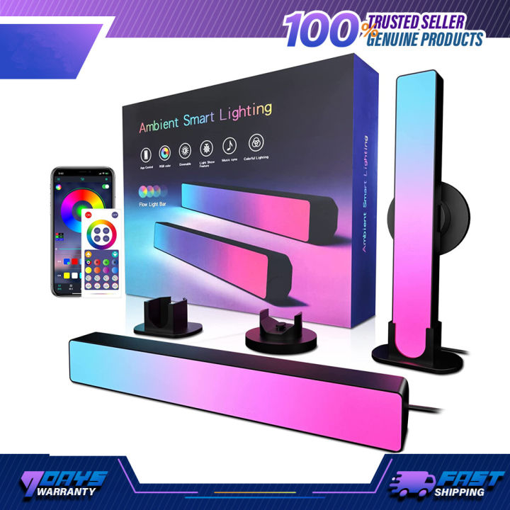 RGB LED Light Bar Multiple Modes Ambient Lighting with Sound Activated ...