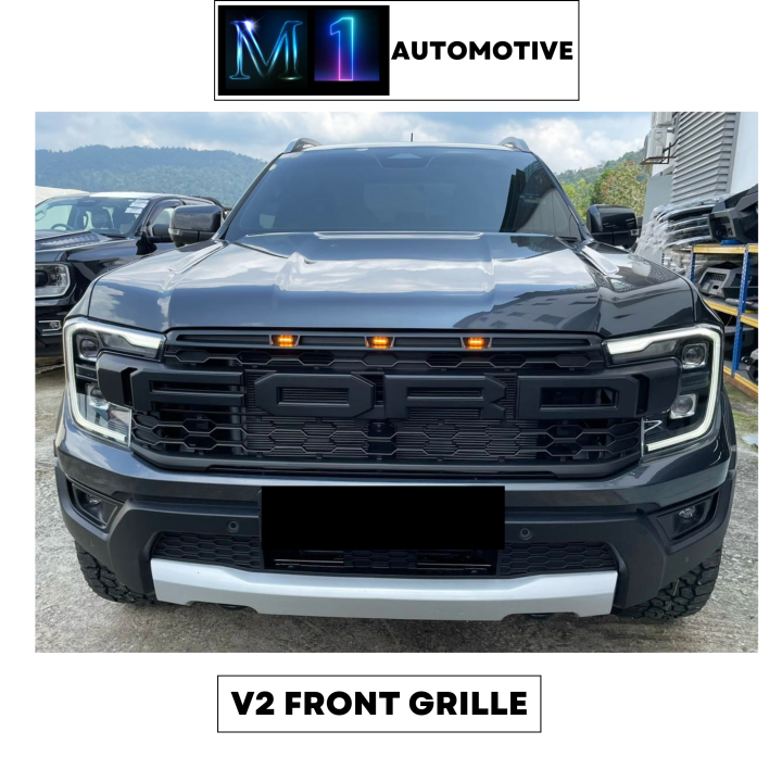 Raptor Style V2 Front Grille with LED (3pcs) For Next-Gen Ford Ranger ...
