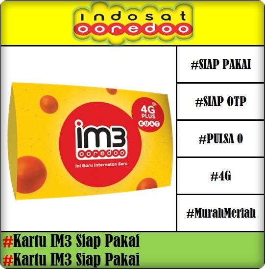 Kartu INDOSAT IM3 Siap Pakai | Lazada Indonesia