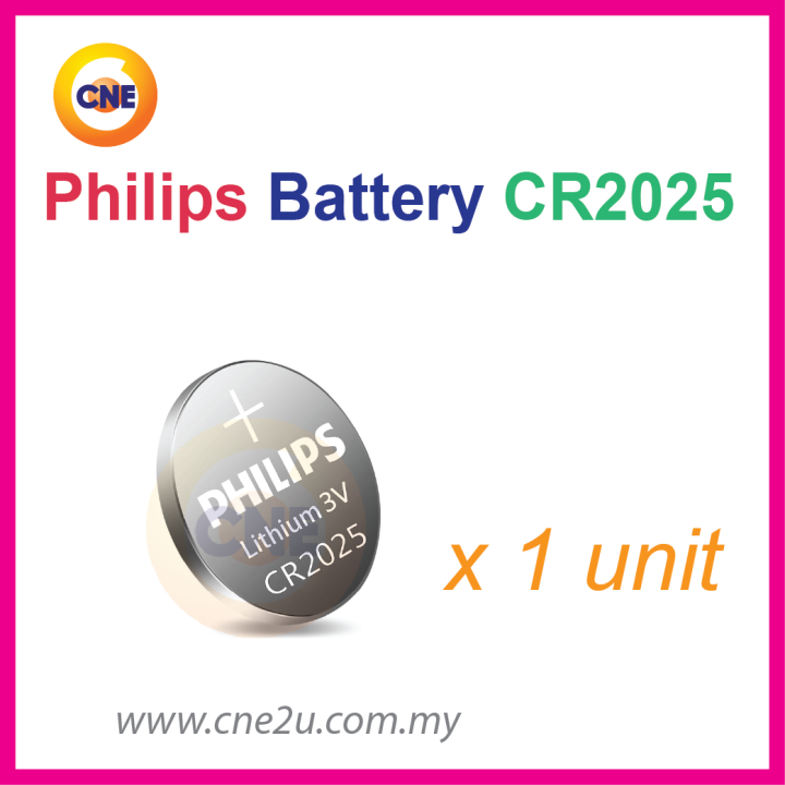 Philips Minicell Battery / Lithium Coin / Coin Battery CR2025 / 电池 | Lazada