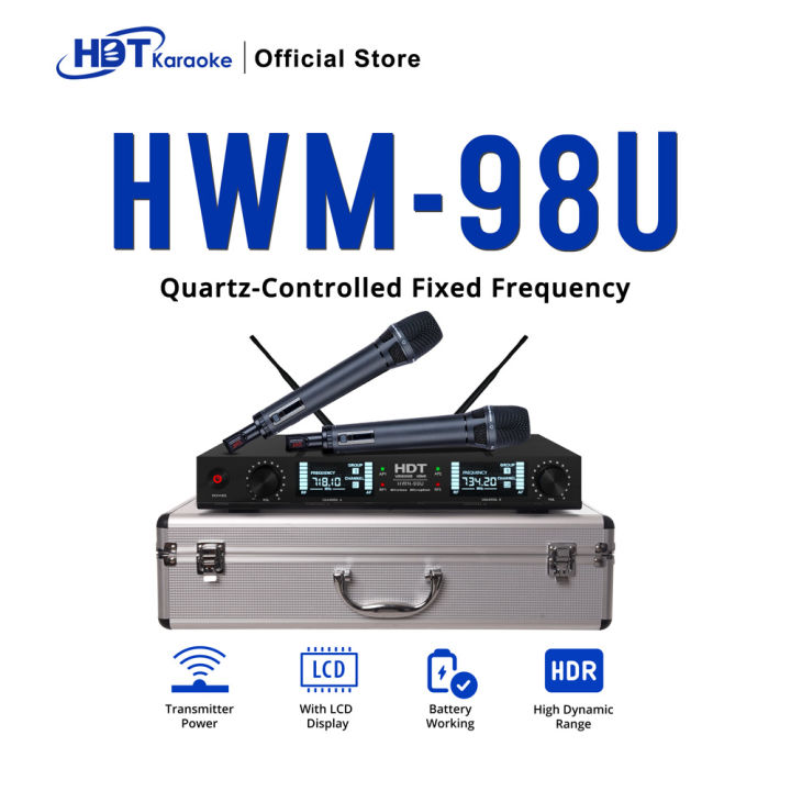 Hdt Karaoke HWM-98U Professional UHF Wireless Microphone | Lazada PH
