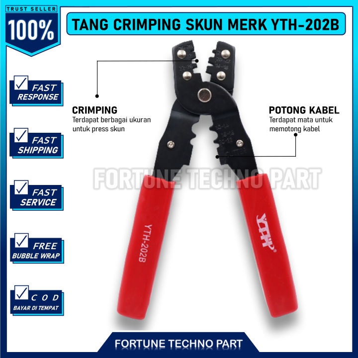 [GRATIS ONGKIR] [COD] - Tang Skun Kabel Merk YTH-202B 7 Inch Tang ...