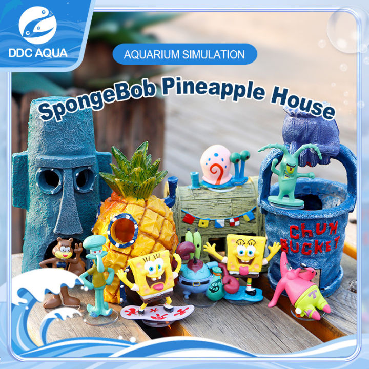 【DDC AQUA】 Mini Cartoon Fish Tank Aquarium Accessories Pineapple House ...