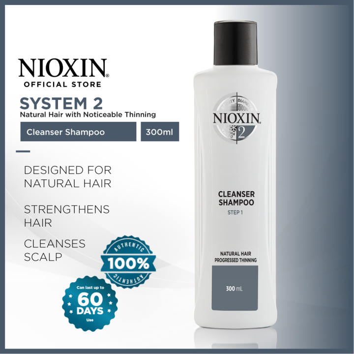 NIOXIN [System 2] Cleanser Shampoo for Natural Hair with Noticeable ...