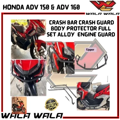 HONDA ADV150 & ADV 160 CRASH BAR CRASH GUARD BODY PROTECTOR FULL SET ALLOY EGNINE GUARD | Lazada