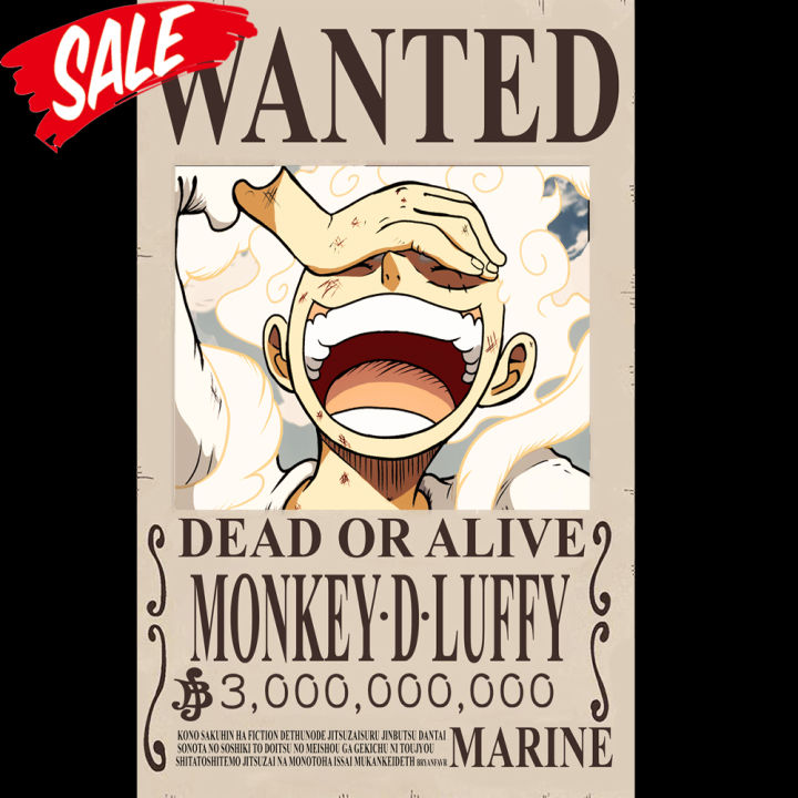Anime One Piece Luffy and Crew Wanted Poster Black Sintra Board Wall ...